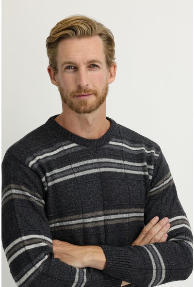 Kiğılı Bisiklet Yaka Regular Fit Triko