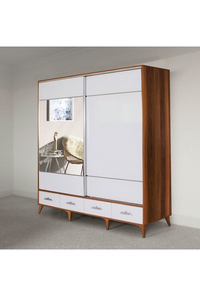 Mobilya Sarayı Modern Sürgülü Çekmeceli Gardırop