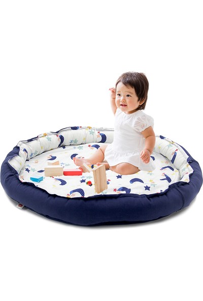 İŞBİR Bebek Oyun Halısı Mavi Ay
