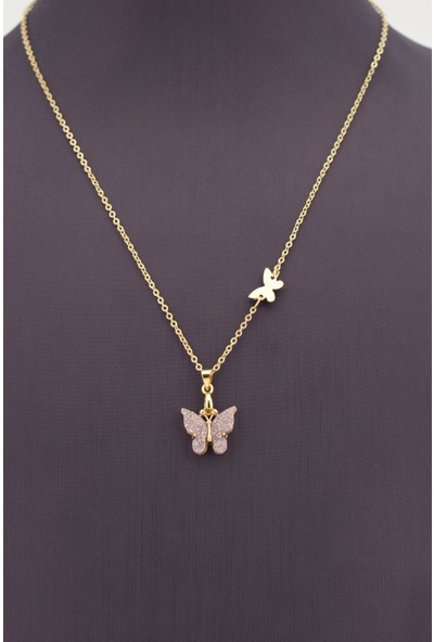 Sortie Accessories Kelebek Figürlü Renkli Kolye