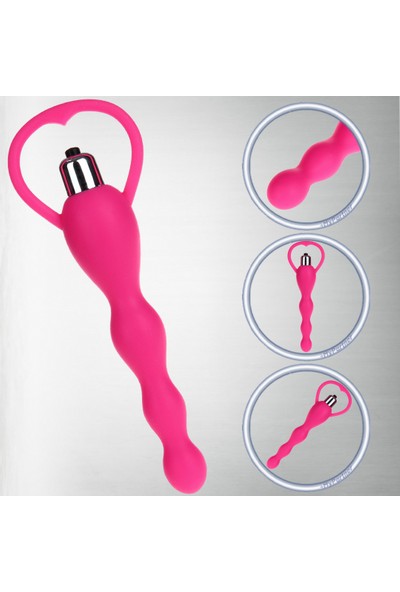 Partner Özel Tasarım Boğumlu Pembe Titreşimli Anal Plug Partner Özel Tasarım Boğumlu Pembe Titreşimli Anal Plug