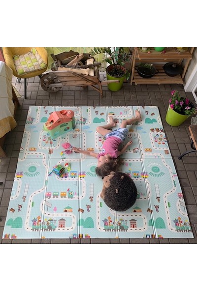 Mooie Baby's Fun Road Katlanabilir Oyun Matı Oyun Halısı 180 x 200 x 1,5 cm Mooie Baby's Fun Road Katlanabilir Oyun Matı Oyun Halısı 180 x 200 x 1,5 cm