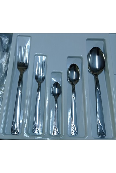 Kardelen 12 Kişlik Yıldız 60 Parça Kaşık Çatal Set