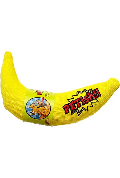 Petish Sarı Muz Çıngıraklı Kedi Otlu Kedi Oyuncağı Petish Sarı Muz Çıngıraklı Kedi Otlu Kedi Oyuncağı