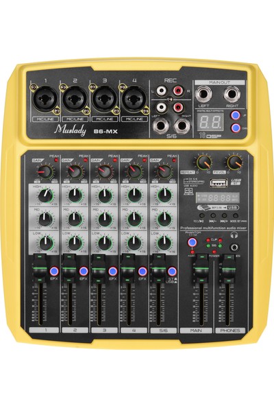 Muslady B6-Mx Taşınabilir 6 Kanallı Mixer (Yurt Dışından) Muslady B6-Mx Taşınabilir 6 Kanallı Mixer (Yurt Dışından)
