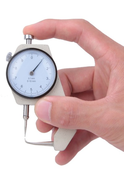 Depolife Kalınlık Ölçer Mikrometre Kumpas 0,1mm Hassas Kompratör Metal Profil Ölçme Saat Laboratuvar Ekipmanı