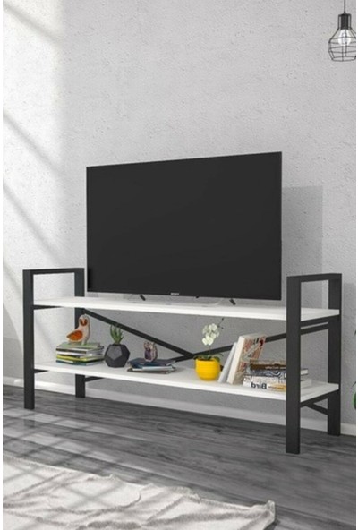 Morpanya Metal Tv Sehpası Raflı Tv Ünitesi Televizyon Sehpası LCD Tv Masası Beyaz MP119 Morpanya Metal Tv Sehpası Raflı Tv Ünitesi Televizyon Sehpası LCD Tv Masası Beyaz MP119