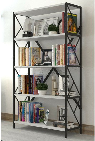Morpanya Dekoratif 5 Raflı Kitaplık Metal Geniş Kitaplık Salon Ofis Dosya Kitap Rafı 90X180 cm Ural Beyaz MP149 Morpanya Dekoratif 5 Raflı Kitaplık Metal Geniş Kitaplık Salon Ofis Dosya Kitap Rafı 90X180 cm Ural Beyaz MP149