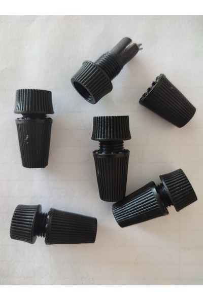 Elkon Plastik Kablo Kilidi-Avize Kablo Tutucu Siyah 5li Paket