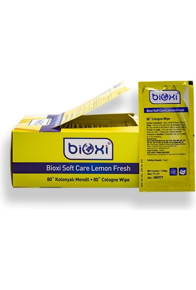 Bioxi 80° Alkollü Kolonyalı Mendil 30'lu Paket Bioxi 80° Alkollü Kolonyalı Mendil 30'lu Paket