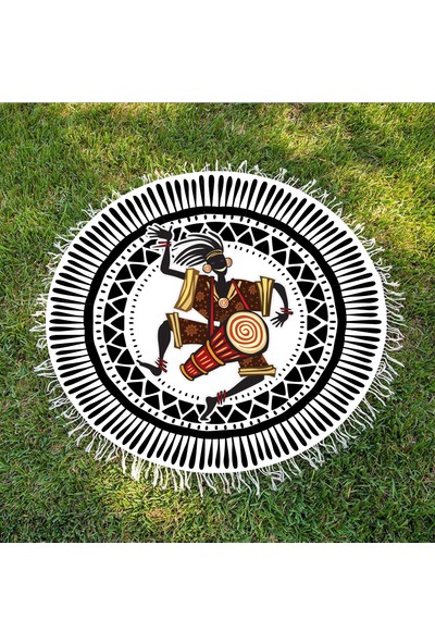 Palmapple Yuvarlak Plaj Havlusu - Hula Hula