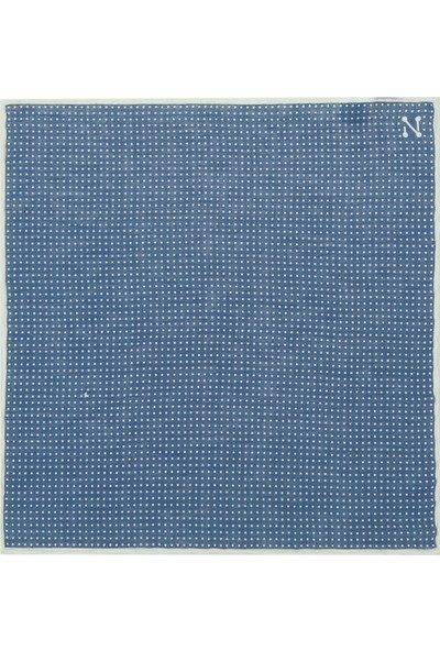 Network Mavi Beyaz Puantiye Erkek Mendil