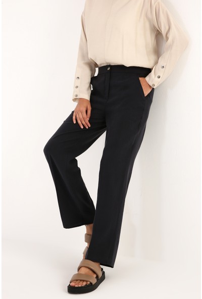 ALLDAY Ütü Izli Boru Paça Tensel Pantolon ALLDAY Ütü Izli Boru Paça Tensel Pantolon