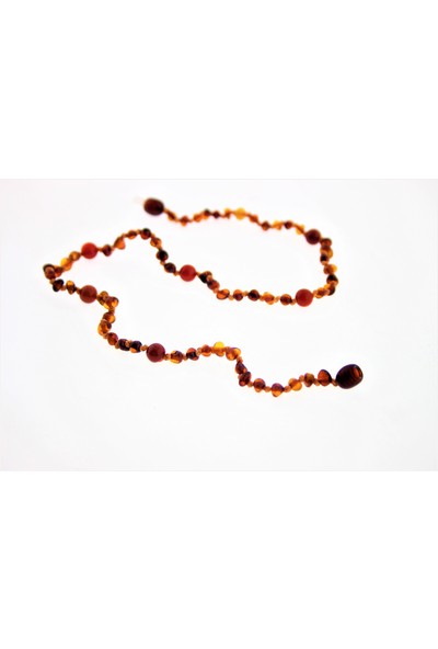 Cio Stone Kehribar Akik Çoçuk Kolyesi ( 36-38 Cm)