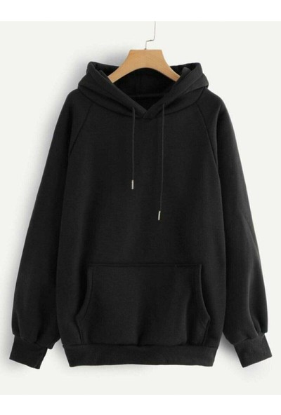 Black Giyim Unisex Siyah Düz Basic Sweatshirt Black Giyim Unisex Siyah Düz Basic Sweatshirt