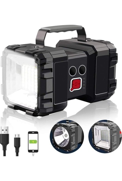 LED Projektör USB Şarj Edilebilir El Feneri (Yurt Dışından) LED Projektör USB Şarj Edilebilir El Feneri (Yurt Dışından)