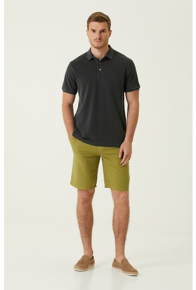 Network Slim Fit Yeşil Şort