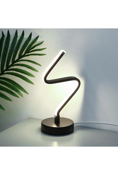 Sinem Avize Sorrento Özel Tasarım Beyaz Ledli Masa Lambası Abajur