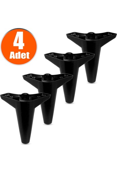 Nobel Mobilya Kanepe Sehpa Puf Koltuk Ayağı Siyah Baza Ayak 15 cm (4 Adet) Nobel Mobilya Kanepe Sehpa Puf Koltuk Ayağı Siyah Baza Ayak 15 cm (4 Adet)