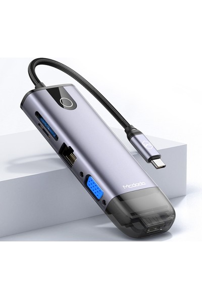 Mcdodo Hu-7420 10İn1 Type-C Gigabit Lan+Hdmı+Macbook+Vga Çevirici Çoklayıcı Adaptör-Gri Mcdodo Hu-7420 10İn1 Type-C Gigabit Lan+Hdmı+Macbook+Vga Çevirici Çoklayıcı Adaptör-Gri