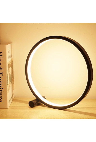 Sinem Avize Frido Siyah Masa Lambası Abajur Günışığı Ledli