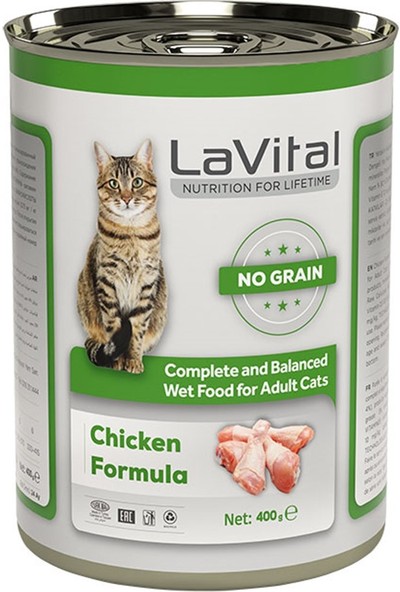 Lavital Tavuklu Yetişkin Yaş Kedi Maması 400 gr Lavital Tavuklu Yetişkin Yaş Kedi Maması 400 gr