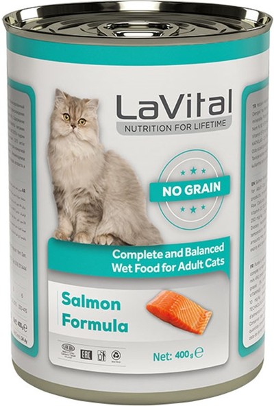 Lavital Somonlu Yetişkin Yaş Kedi Maması 400 gr Lavital Somonlu Yetişkin Yaş Kedi Maması 400 gr