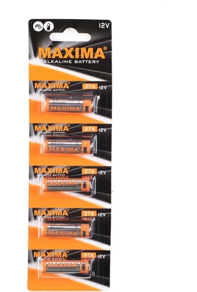 Maxima 27A 12V Alkalin Pil 5'li Paket
