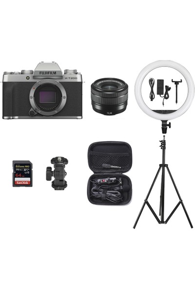 Fujifilm X-T200 Hepsiburada Vlogger Kit ( Siyah )
