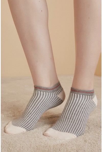 Penti Çok Renkli Rib 3lü Patik Çorap