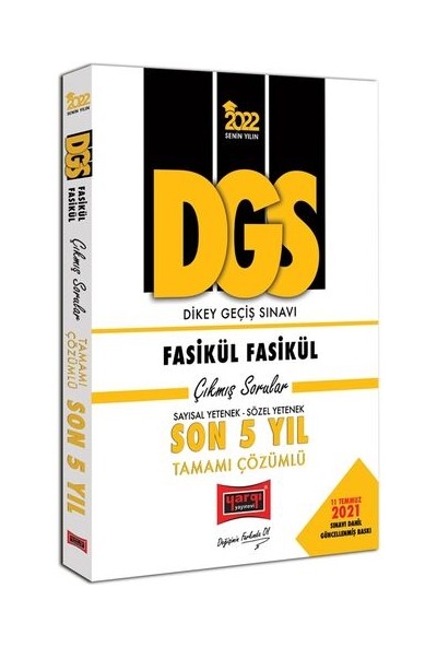 Yargı Yayınevi DGS 2022 Sayısal Yetenek Sözel Yetenek Fasikül