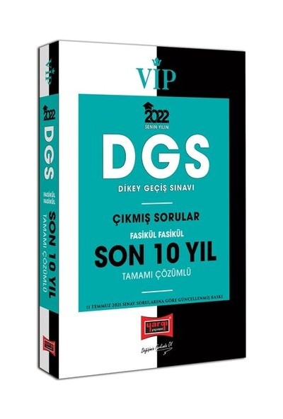 Yargı Yayınevi DGS 2022 Fasikül Tamamı Çözümlü Son 10 Yıl