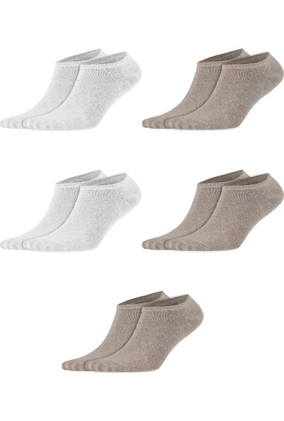 Socksmax Kadın Pamuklu 2 Renkli 5'li Patik Çorap Socksmax Kadın Pamuklu 2 Renkli 5'li Patik Çorap