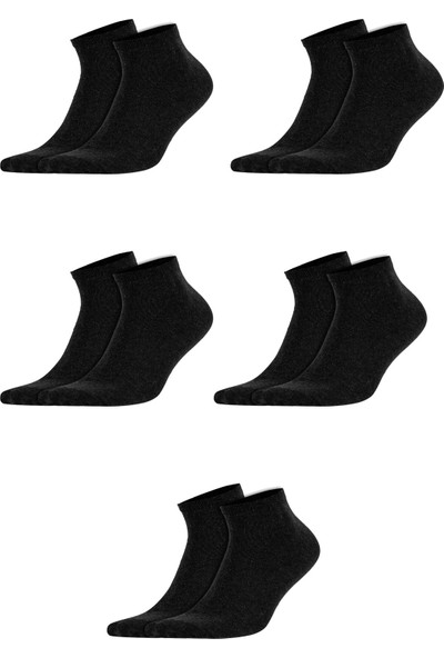 Socksmax Erkek Pamuklu Siyah 5'li Patik Çorap - 0654 Socksmax Erkek Pamuklu Siyah 5'li Patik Çorap - 0654