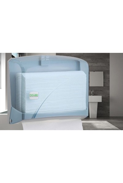 Vialli K1T Z Katlı Kağıt Havlu Dispenseri Şeffaf-Kapasite 200 Kağıt Vialli K1T Z Katlı Kağıt Havlu Dispenseri Şeffaf-Kapasite 200 Kağıt