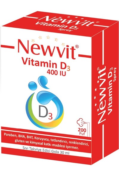 Newdrog Newvit Vitamin D3 400 Iu Sprey