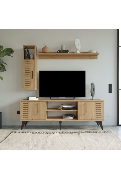 Bimossa G3510 Karla Tv Ünitesi Raflı ve Dolaplı Se