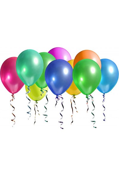 Bal10 Dünyası 12 Inç Metalik 10 Adet Karışık Renk Balon