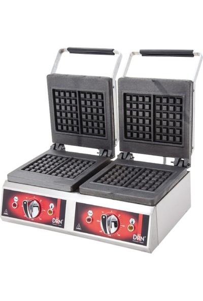 Drn Waffle Makinası - Çift Kare - Elektrikli