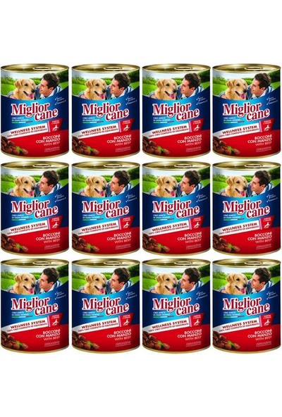 Miglior Cane Biftekli Köpek Konservesi 405 Gram 12'li Miglior Cane Biftekli Köpek Konservesi 405 Gram 12'li