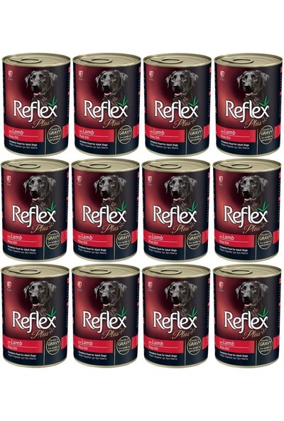 Reflex Plus Kuzulu Karacigerli Köpek Konservesi 400 Gram 12'li Reflex Plus Kuzulu Karacigerli Köpek Konservesi 400 Gram 12'li