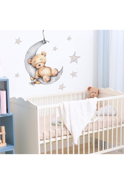 Wallhuman Uyuyan Ayıcık Duvar Stickerı Wallhuman Uyuyan Ayıcık Duvar Stickerı