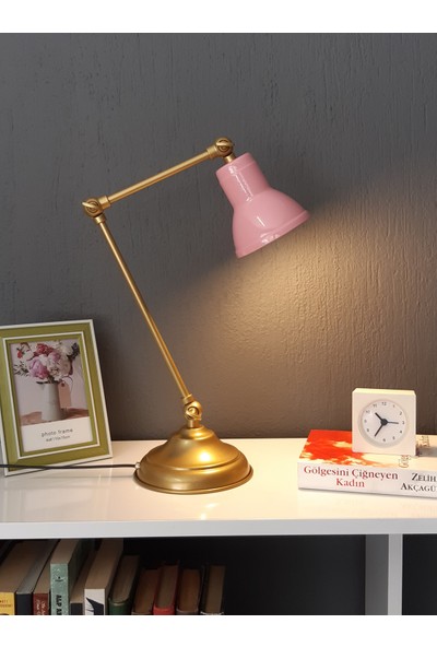 Alis Home Klasik Minimal Pembe Masa Lambası