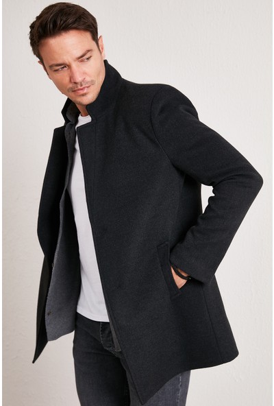 Buratti Slim Fit Pamuklu Kaşe Kaban Erkek Kaban 5840110 Buratti Slim Fit Pamuklu Kaşe Kaban Erkek Kaban 5840110