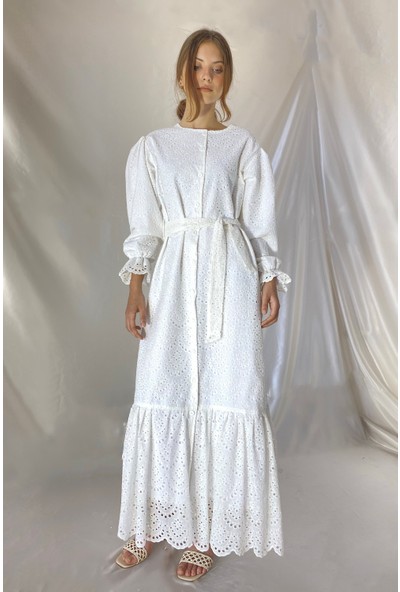 Sa Collection Beyaz Fisto Elbise Sa Collection Beyaz Fisto Elbise