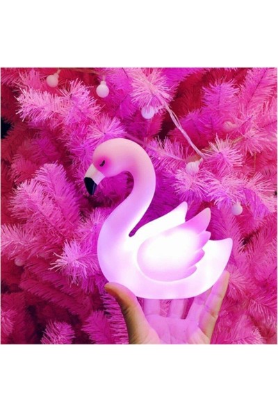 Köstebek Pembe Mini LED Işıklı Flamingo Masaüstü Gece Lambası Köstebek Pembe Mini LED Işıklı Flamingo Masaüstü Gece Lambası