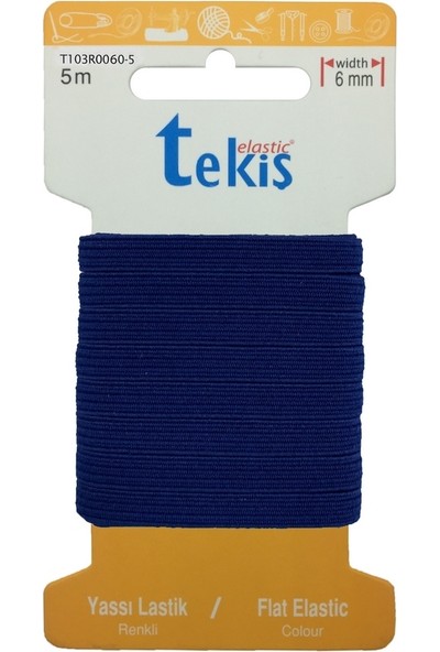 Hobizubi 10 Mm Lacivert Yassı Lastik - 5 Metre Hobizubi 10 Mm Lacivert Yassı Lastik - 5 Metre