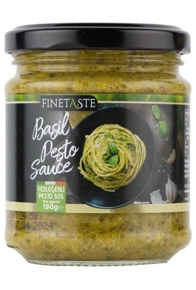 Finetaste Fine Taste Fesleğen Pesto Sos 190 gr Finetaste Fine Taste Fesleğen Pesto Sos 190 gr