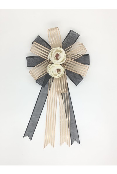 Ecrin Tuhafiye Hobi Siyah Gold Bohça Süsü