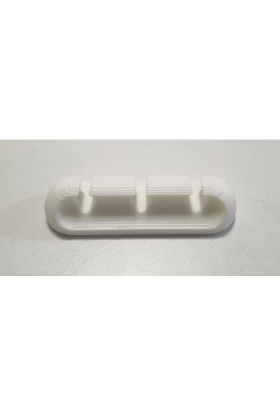 Tvet 3 Kanallı Kablo Tutucu Düzenleyici Fiş Tutucu Kablo Sabitleyici Beyaz T40279